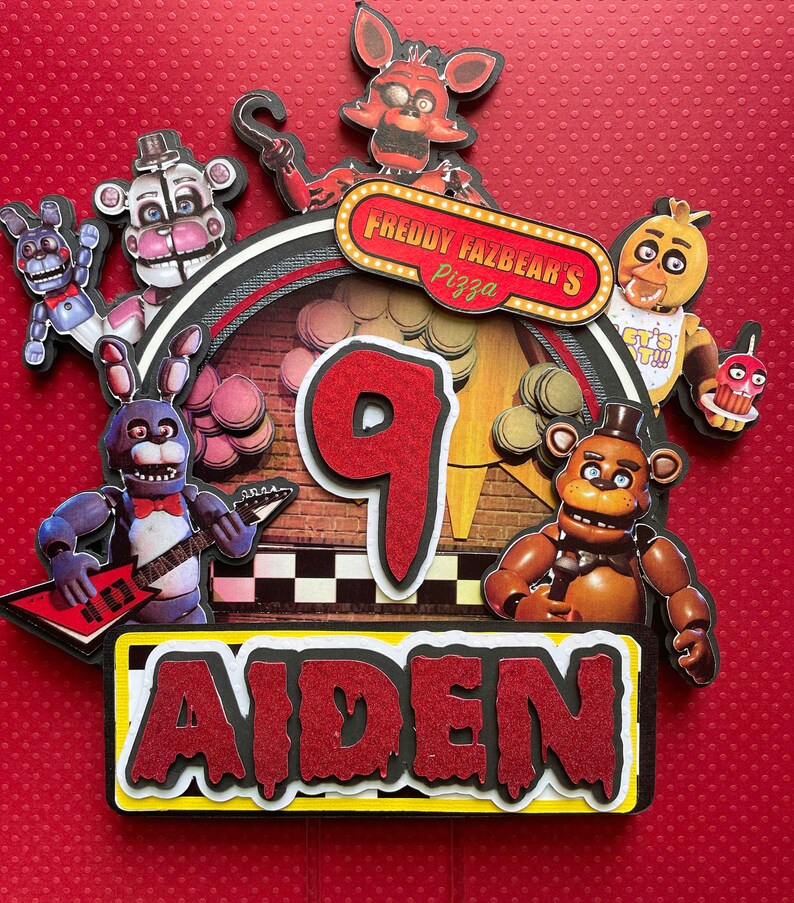 Custom Five Nights at Freddy's Cake Topper, Five Nights at Freddys ...