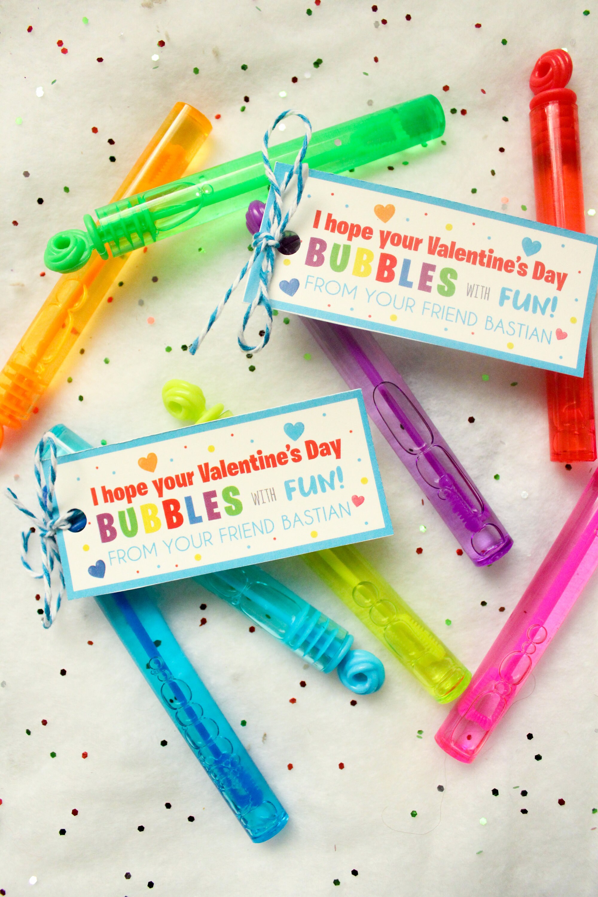 Colorful Bubble Valentine Tags for School Classmates - 24 Pack Gift Set ...