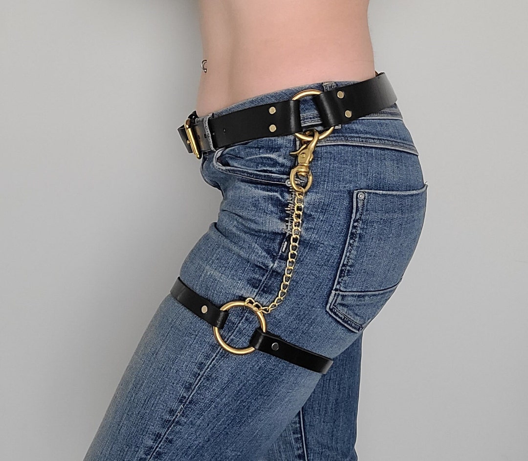 O-ring Leg Chain Harness Garter - Etsy