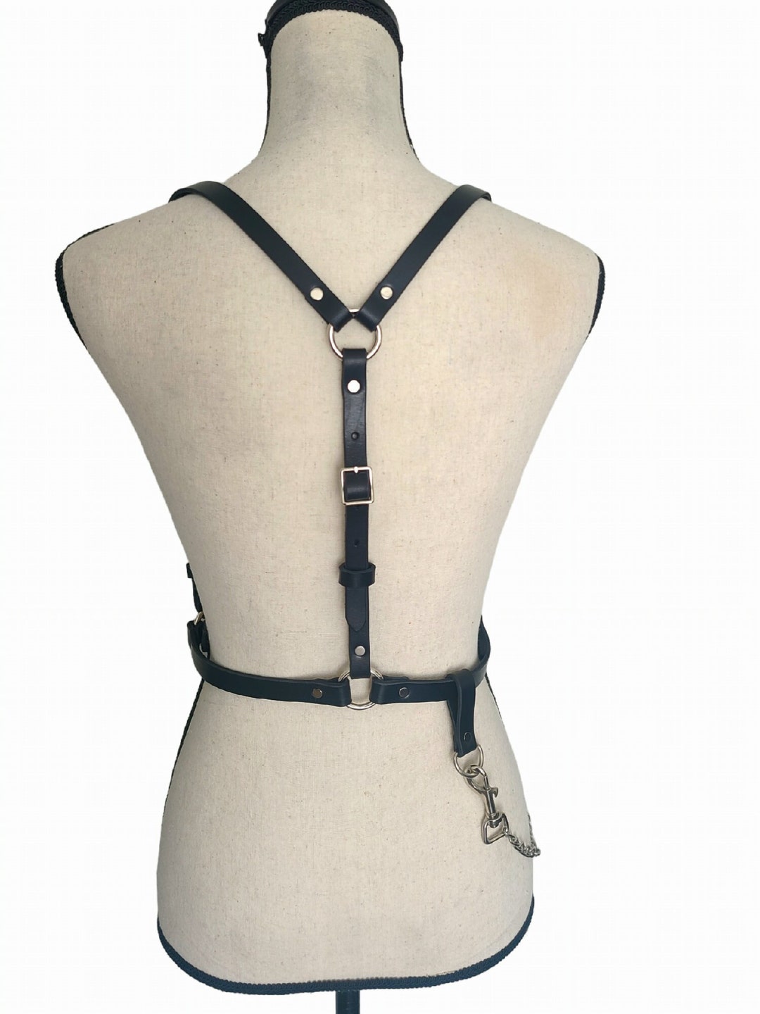 Thin Belt Harness With Chain - Etsy