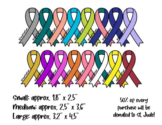 Awareness Ribbon Sticker - Etsy