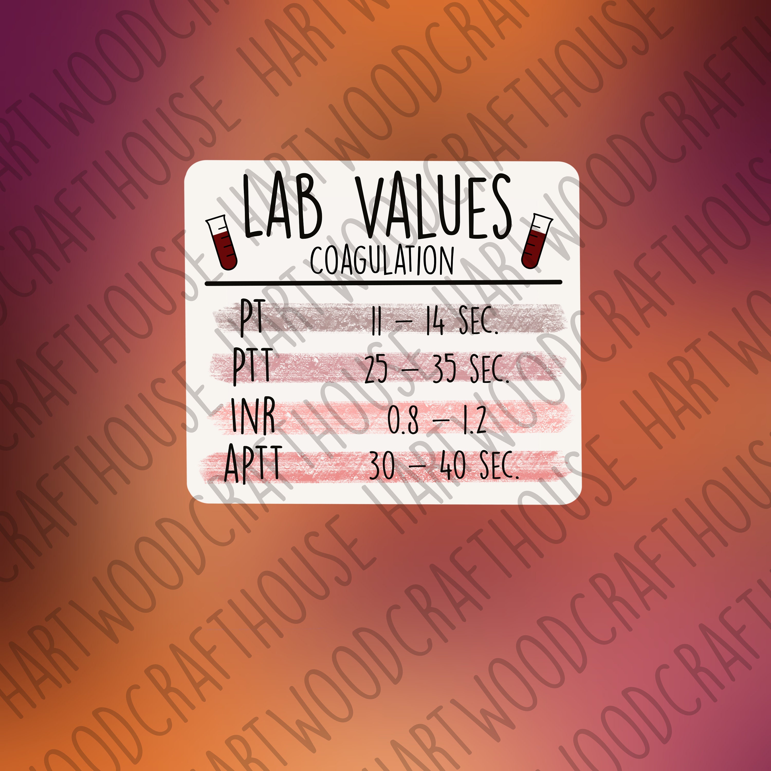 Nursing Lab Values Stickers BUNDLE - Etsy