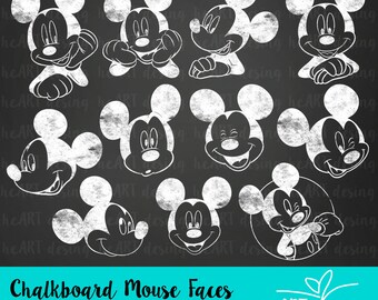 Mickey face clipart | Etsy