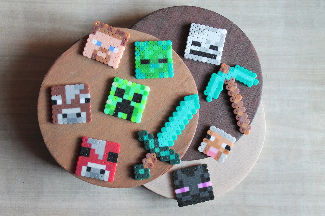 Minecraft Sprites Minecraft Accessories Gifts for Him Perler Beads ...
