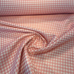 Regal Pink Houndstooth Chelsea Coral Jacquard Fabric by the Yard - Etsy