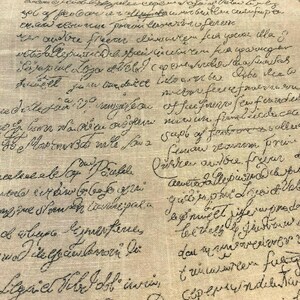 Waverly Scripted Writing Linen Indigo Fabric by the Yard - Etsy
