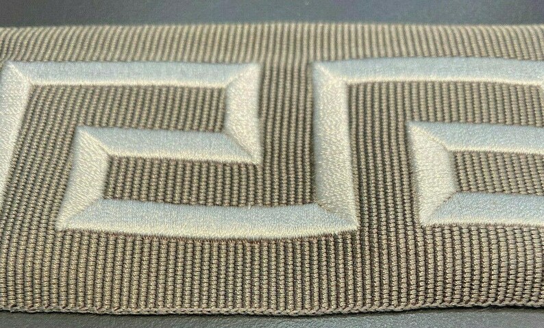 Embroidery Charcoal Greek Key Trim Tape by the Yard - Etsy