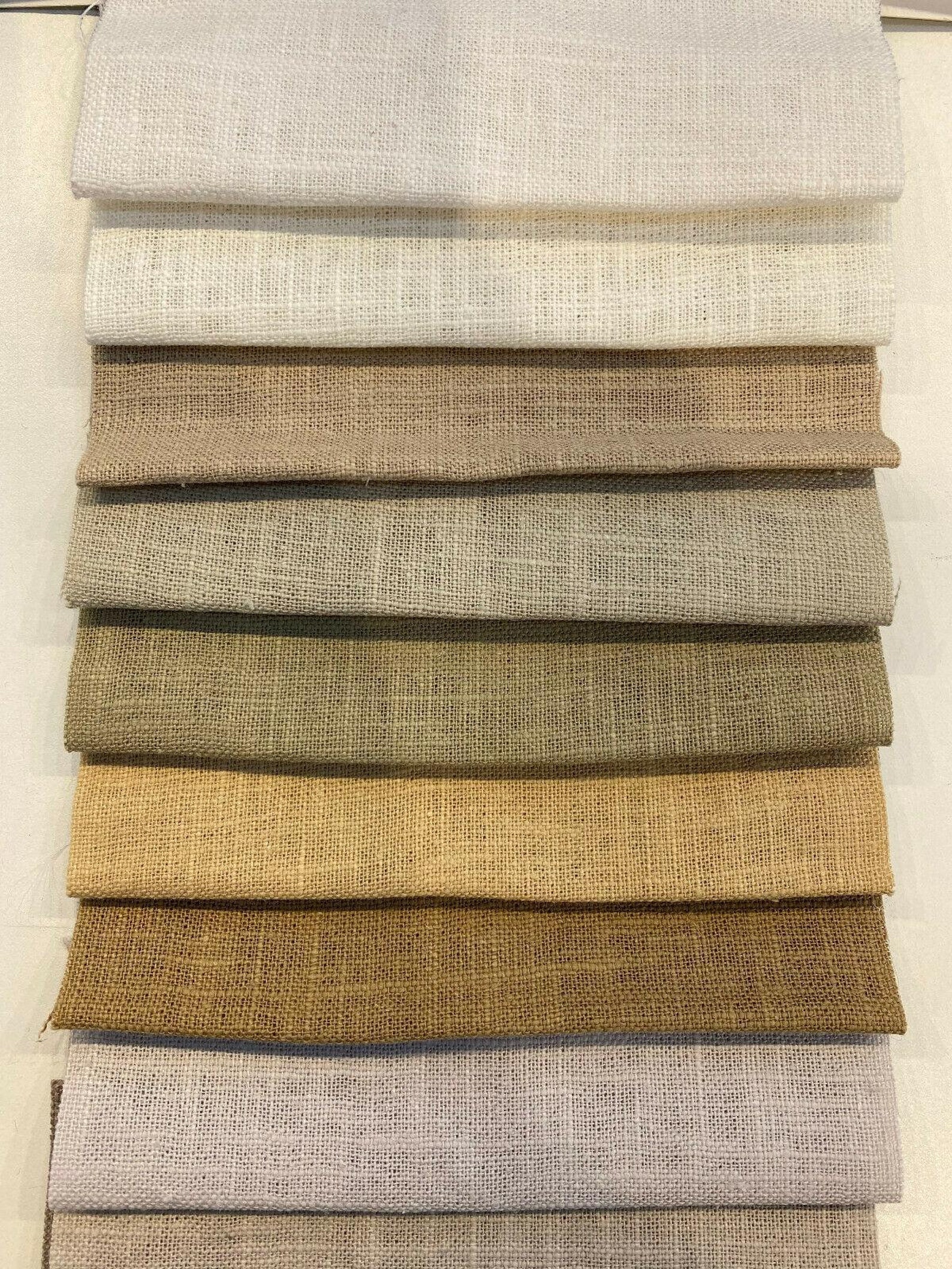 White Linen Ramie Drapery Upholstery Fabric by the Yard | Etsy