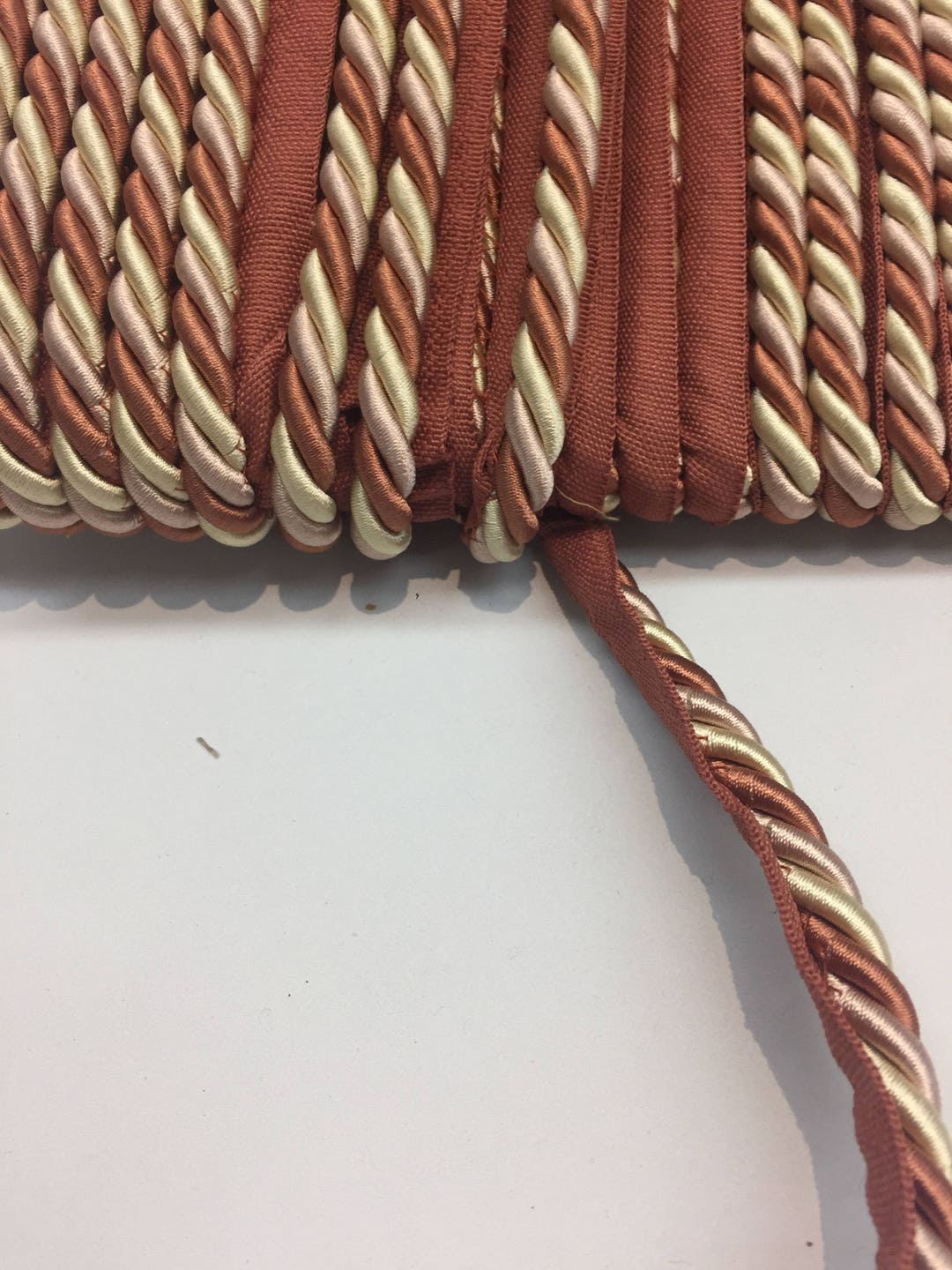 Copper With Beige Trim With Lip Upholstery 10 Yard 25 Yard 50 Yard - Etsy