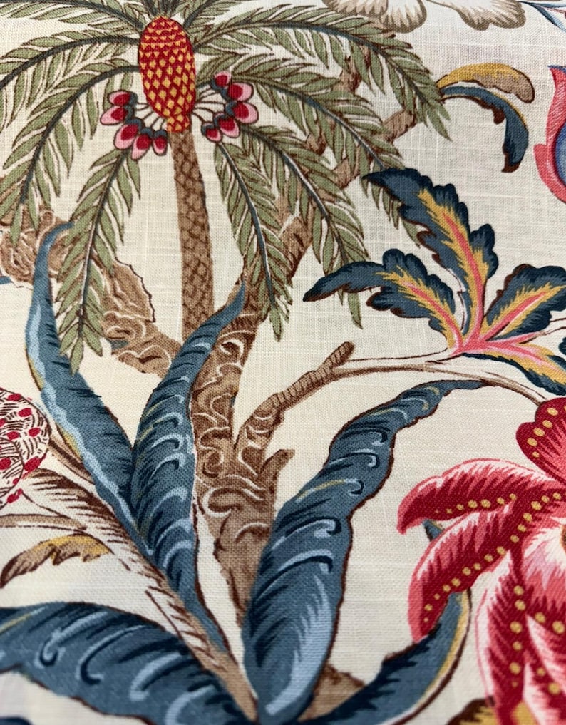 Waverly Exotic Curiosity Jewel Linen Drapery Upholstery Fabric by the ...