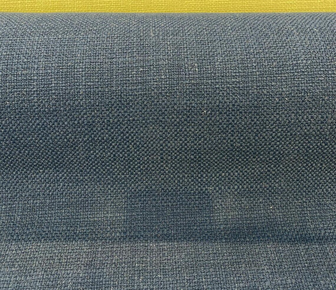Talbot Marine Blue Linen Chenille Upholstery Fabric by the Yard - Etsy