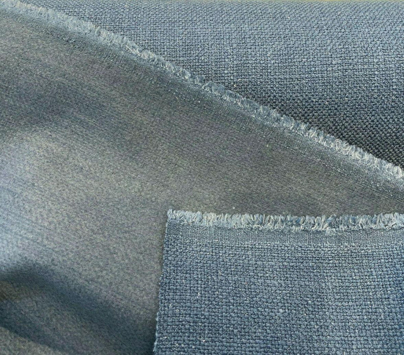 Talbot Marine Blue Linen Chenille Upholstery Fabric by the Yard - Etsy