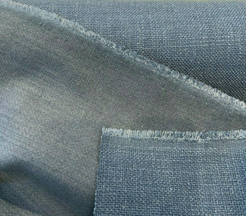 Talbot Marine Blue Linen Chenille Upholstery Fabric by the Yard - Etsy