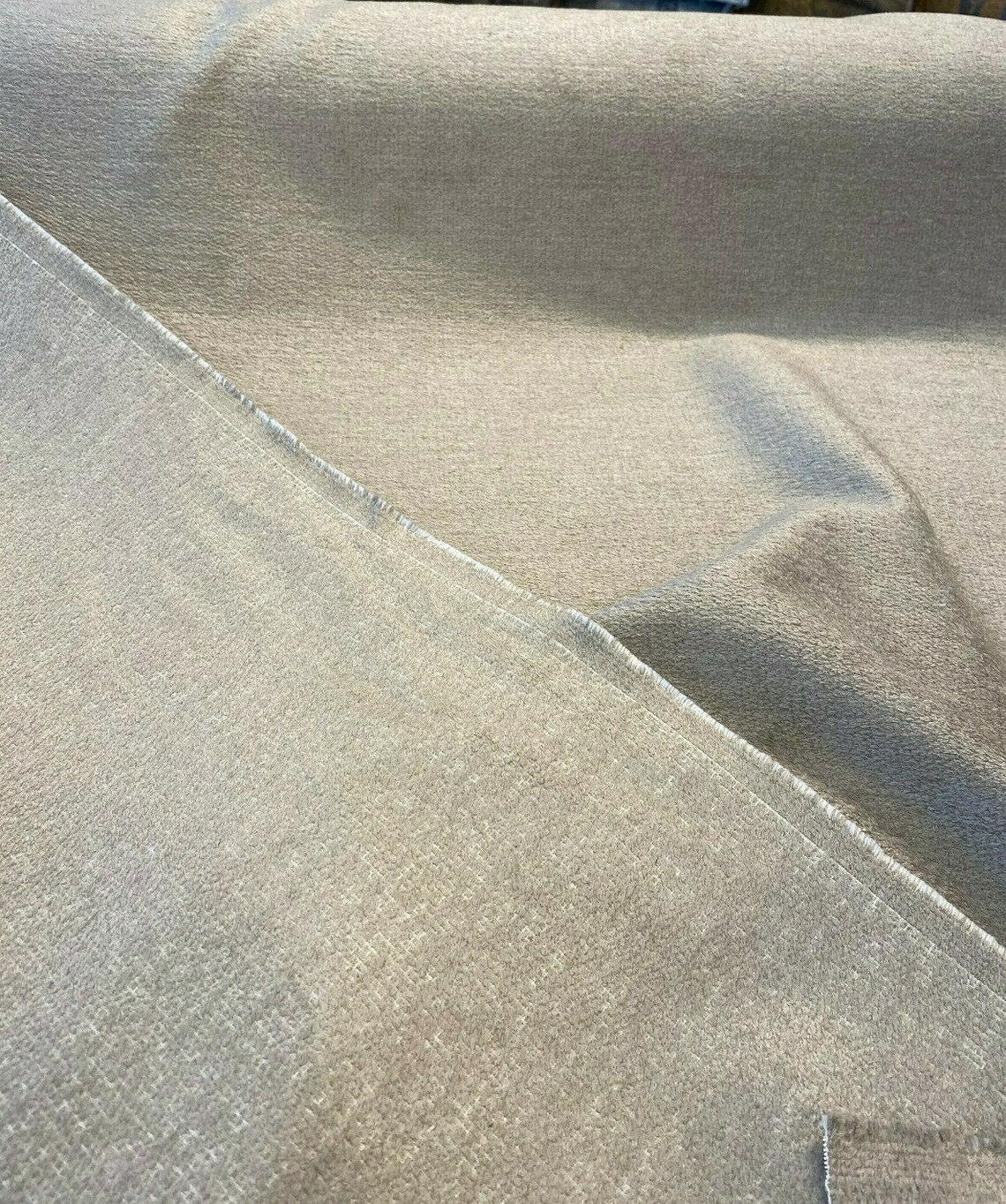 Yeti Sand Beige Italian Premium Soft Chenille Upholstery Fabric by the ...