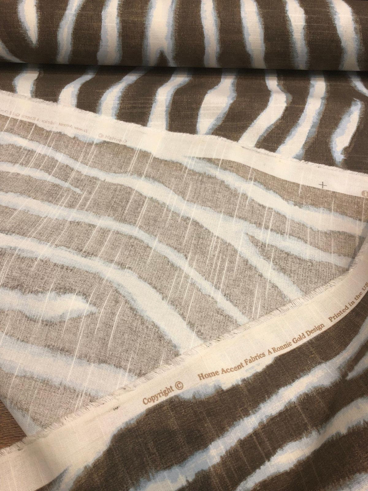 Zany Zebra Ice Blue Drapery Upholstery Home Accent Fabric by the Yard ...