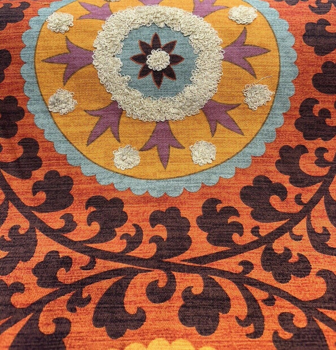 Waverly Tribal Thread Sunset Suzani Drapery Upholstery Fabric by the ...