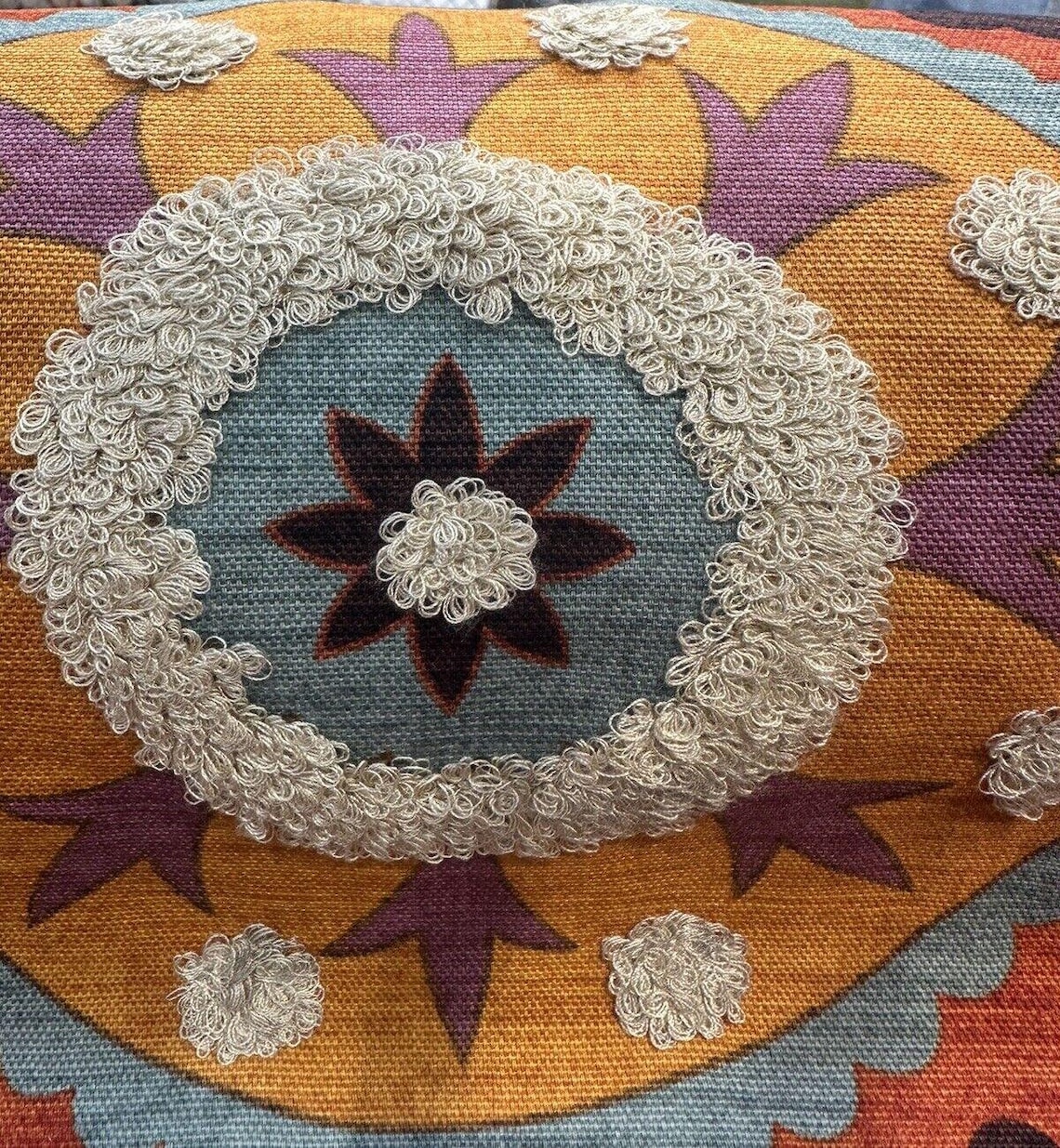 Waverly Tribal Thread Sunset Suzani Drapery Upholstery Fabric by the ...