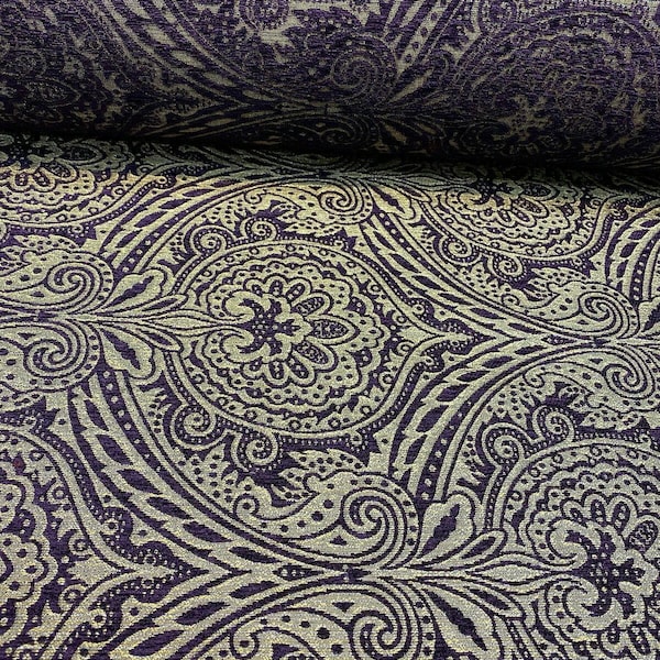 Purple Damask Upholstery Fabric - Etsy