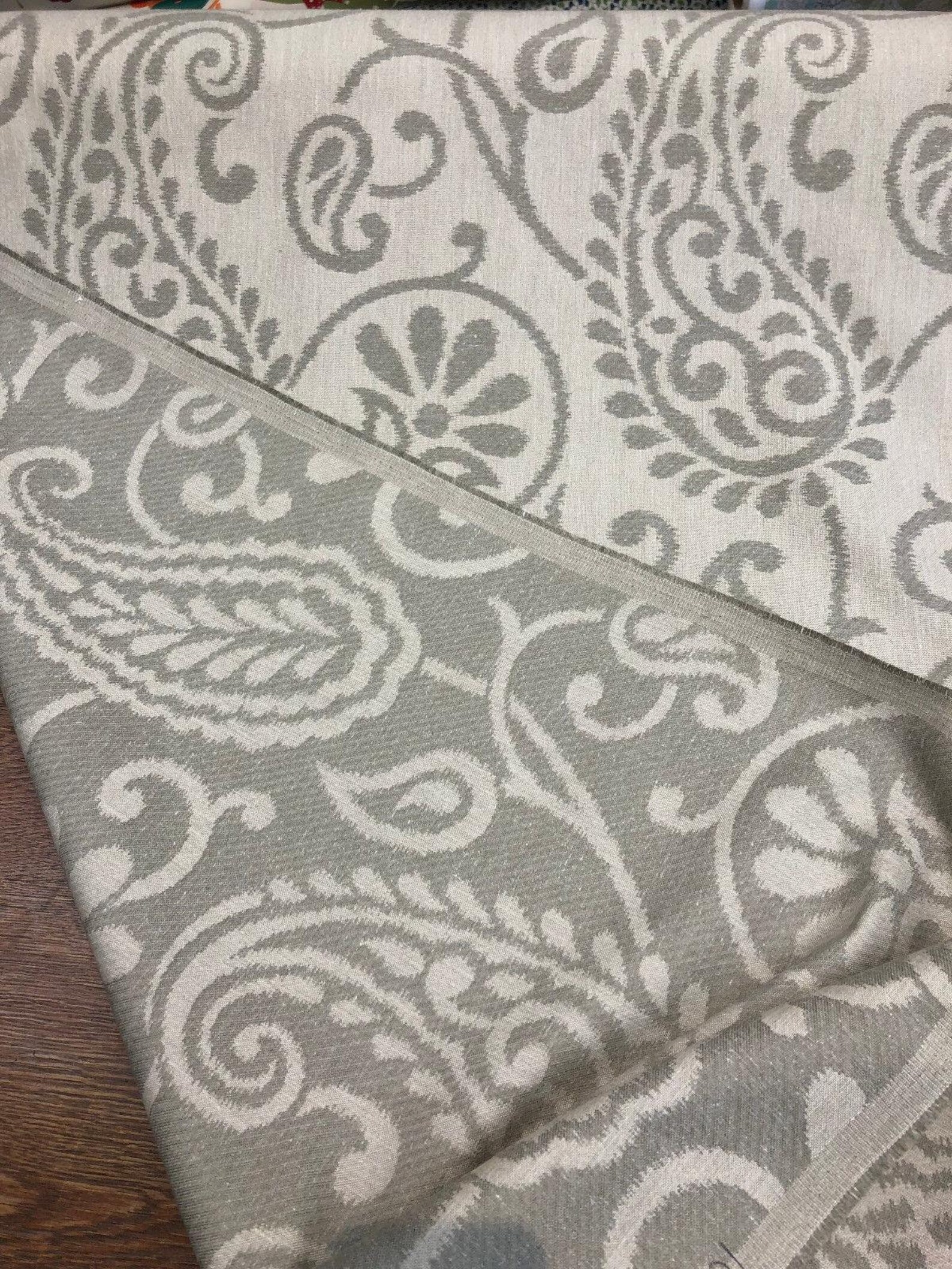 Paisley Patina Noble Linen Cotton Drapery Upholstery Fabric By | Etsy