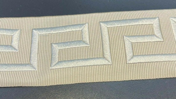 Embroidery Ivory Greek Key Trim Tape by the Yard | Etsy