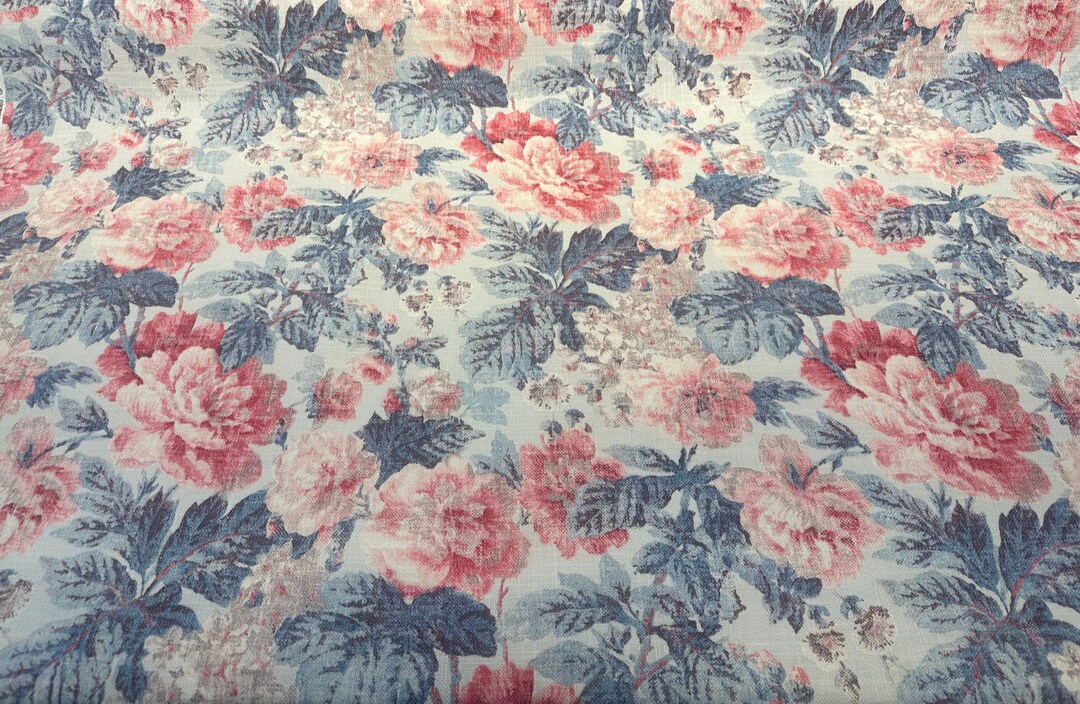 Waverly Beatrice Old Glory Linen Blend Drapery Upholstery Fabric by the ...