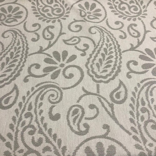 Paisley Patina Noble Linen Cotton Drapery Upholstery Fabric by - Etsy