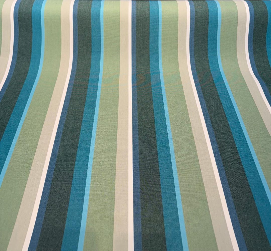 Sunbrella Beaming Lagoon Stripe Upholstery Outdoor 14118-0000 Fabric by the Yard - Etsy