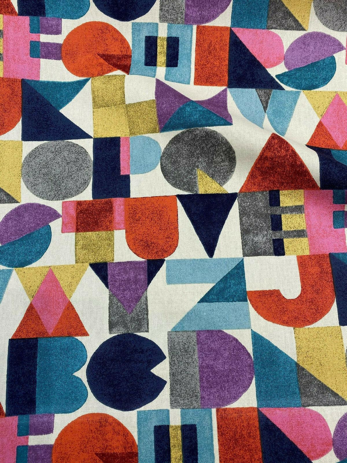 Block Letters Waverly Novogratz Spice Multi Purpose Fabric by | Etsy
