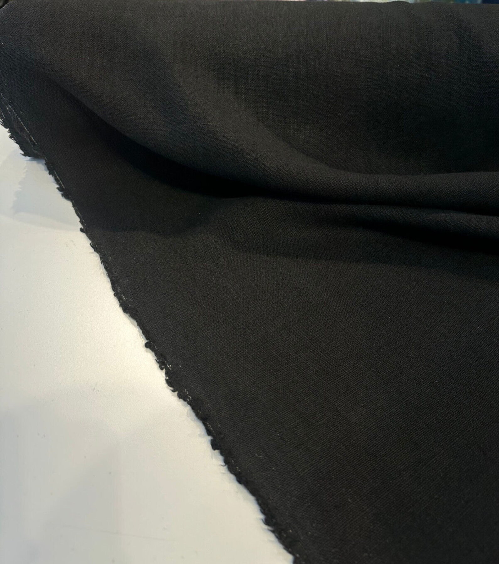 P Kaufmann Linen Don Giovanni Black Graphite Italian Fabric by the Yard ...