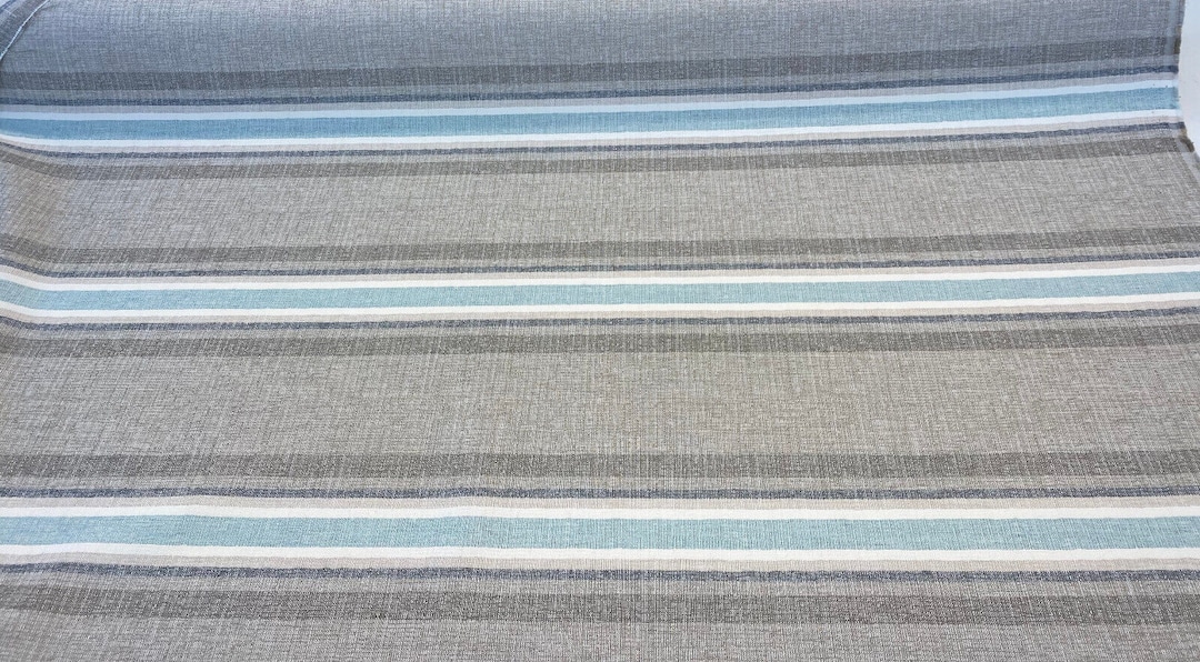 Sunbrella Azore Mist Stripe Outdoor Fabric by the Yard - Etsy