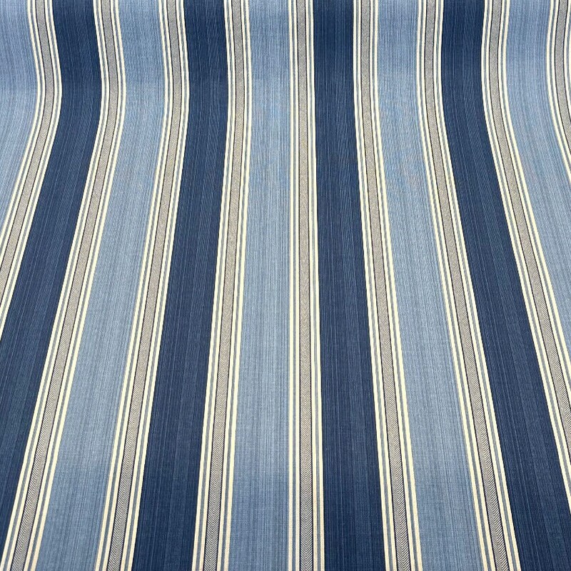 Blue Stripe Upholstery Fabric - Etsy