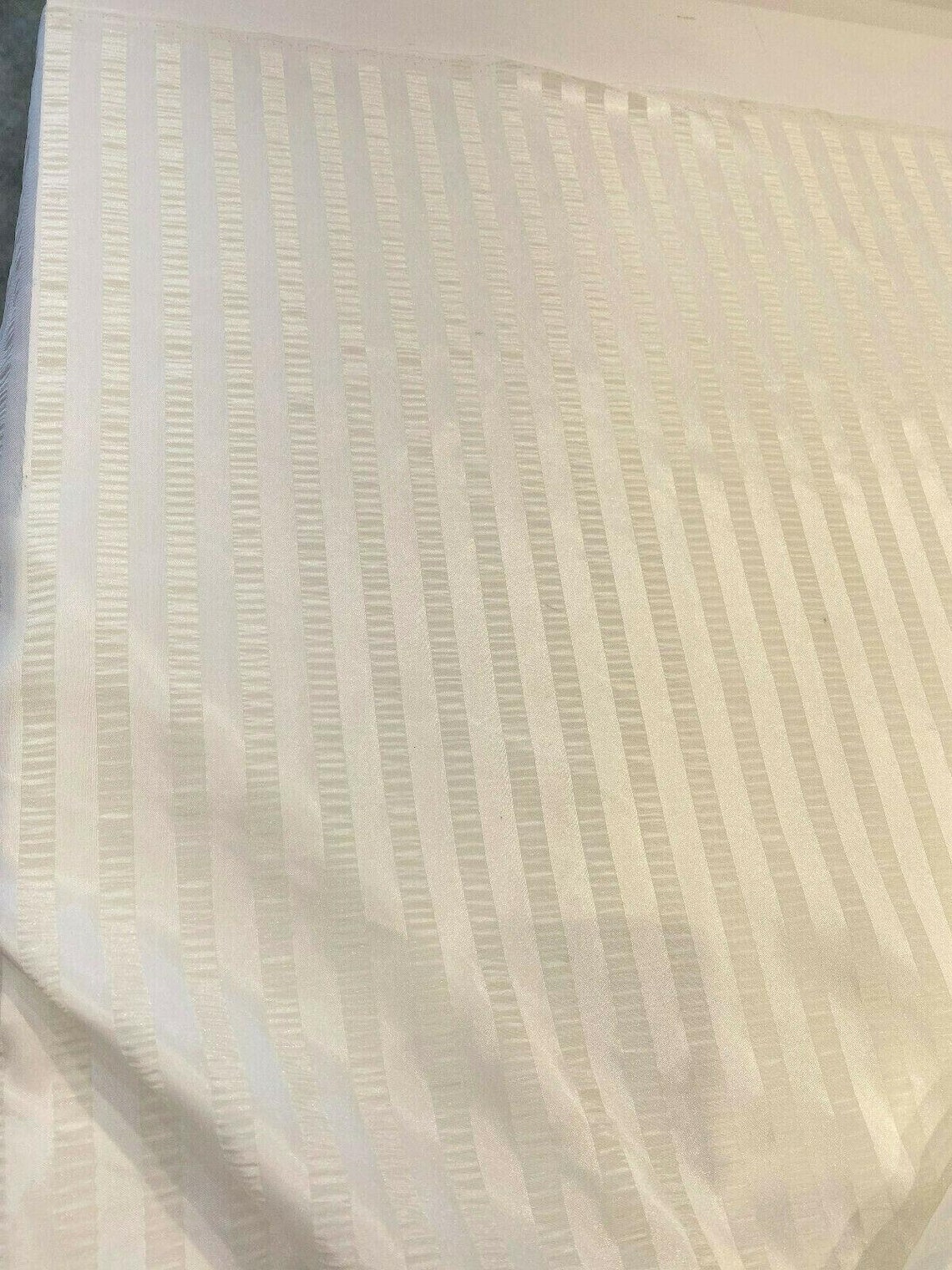French Sheer Stripe Sala Antique White 106'' Wide Fabric by the Yard - Etsy