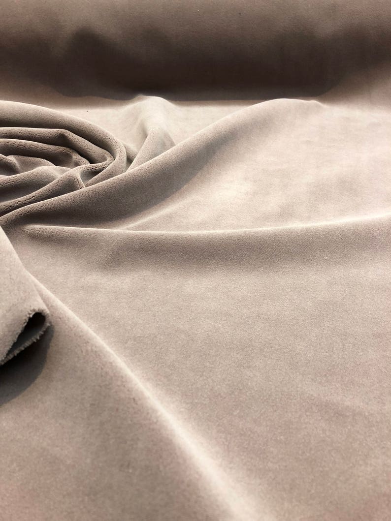 Tejido de terciopelo de terciopelo de poliéster taupe cortado - Etsy España