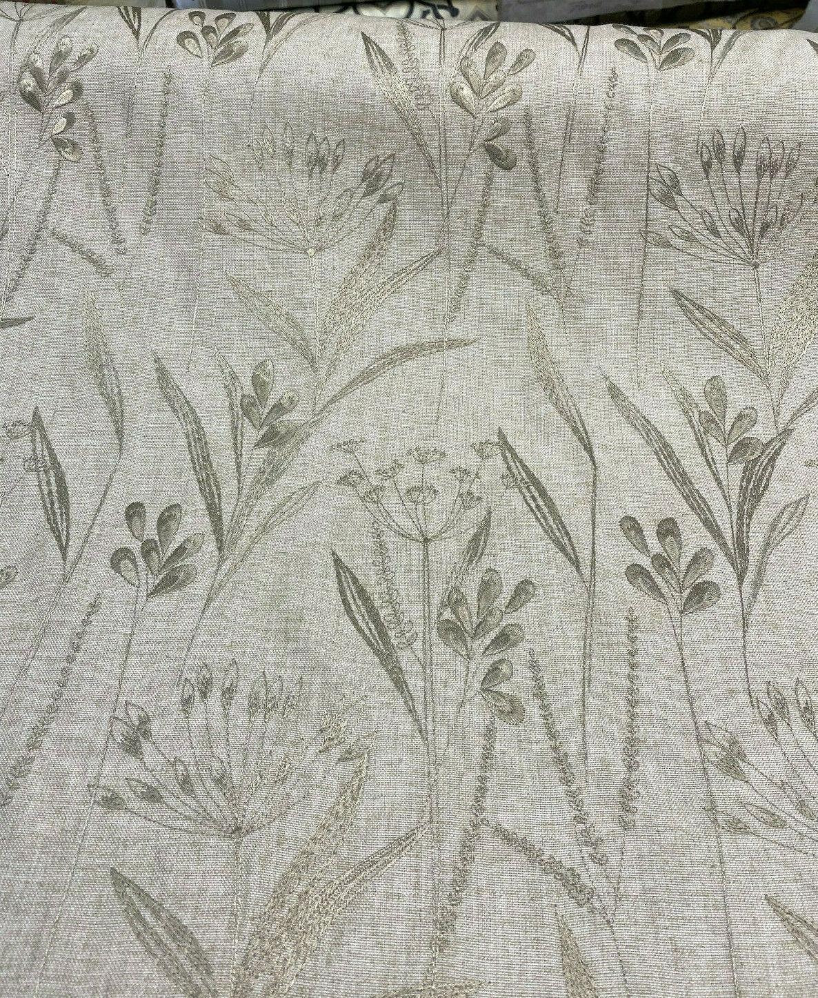 Lau Linen Flax Embroidered Floral Swavelle Fabric by the Yard - Etsy