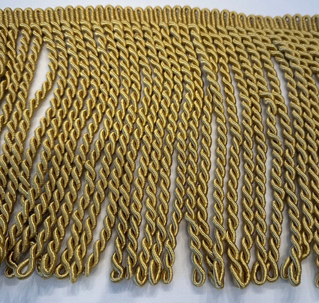 Light Antique Gold 9 Bullion Fringe Trim Gold by the Yard - Etsy