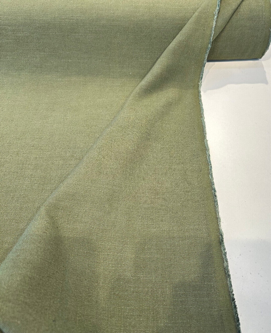 Siena Army Green Linen Belgian Drapery Upholstery Fabric by the Yard - Etsy