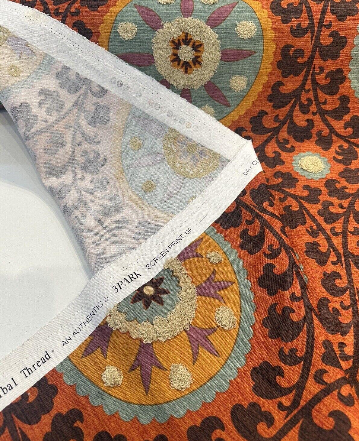 Waverly Tribal Thread Sunset Suzani Drapery Upholstery Fabric by the ...