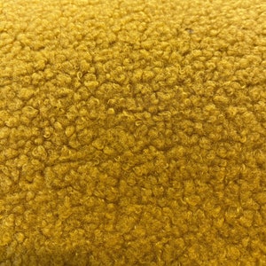 Fuzzy Wooly Boucle Mustard Yellow Upholstery Fabric by the Yard - Etsy