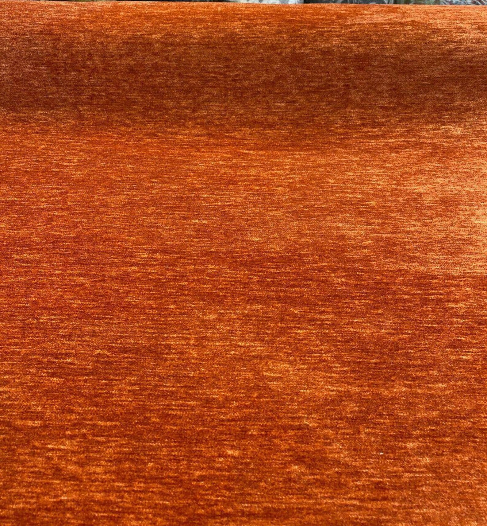 Lush Upholstery Orange Papaya Soft Chenille Fabric by the Yard - Etsy
