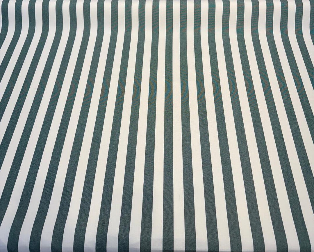 Sunbrella Stripe Mason Forest Green Outdoor Upholstery Fabric by the ...