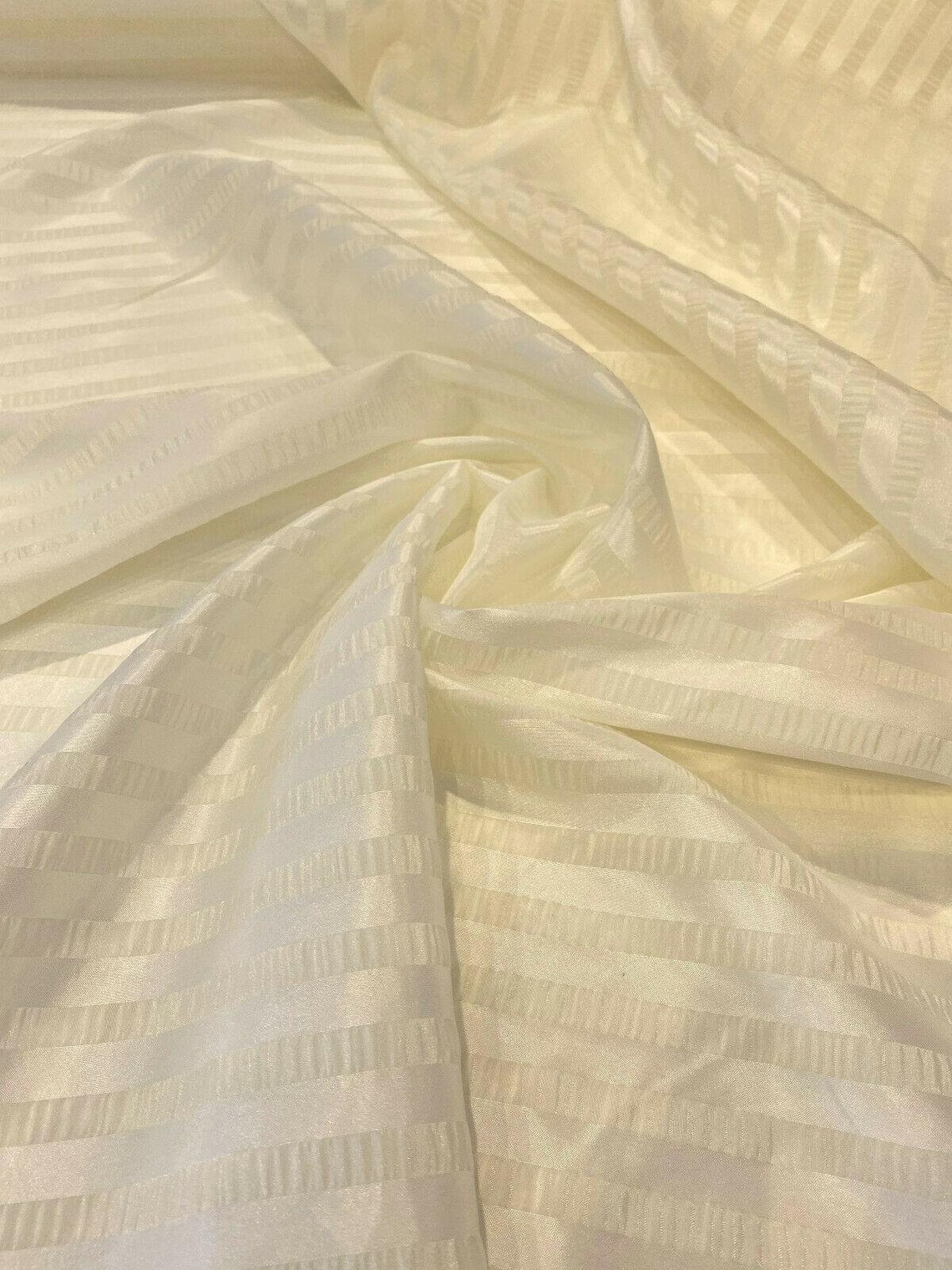 French Sheer Stripe Sala Antique White 106'' Wide Fabric by the Yard - Etsy