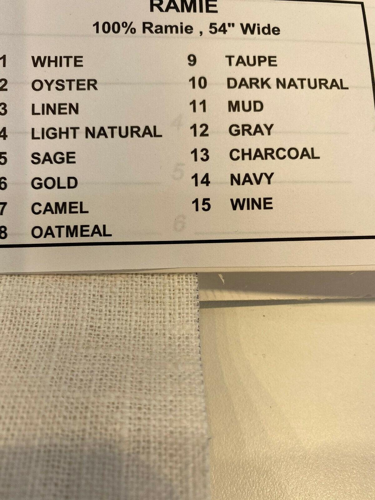 Ramie Linen 15 Colors Hanger Sample Drapery Upholstery | Etsy