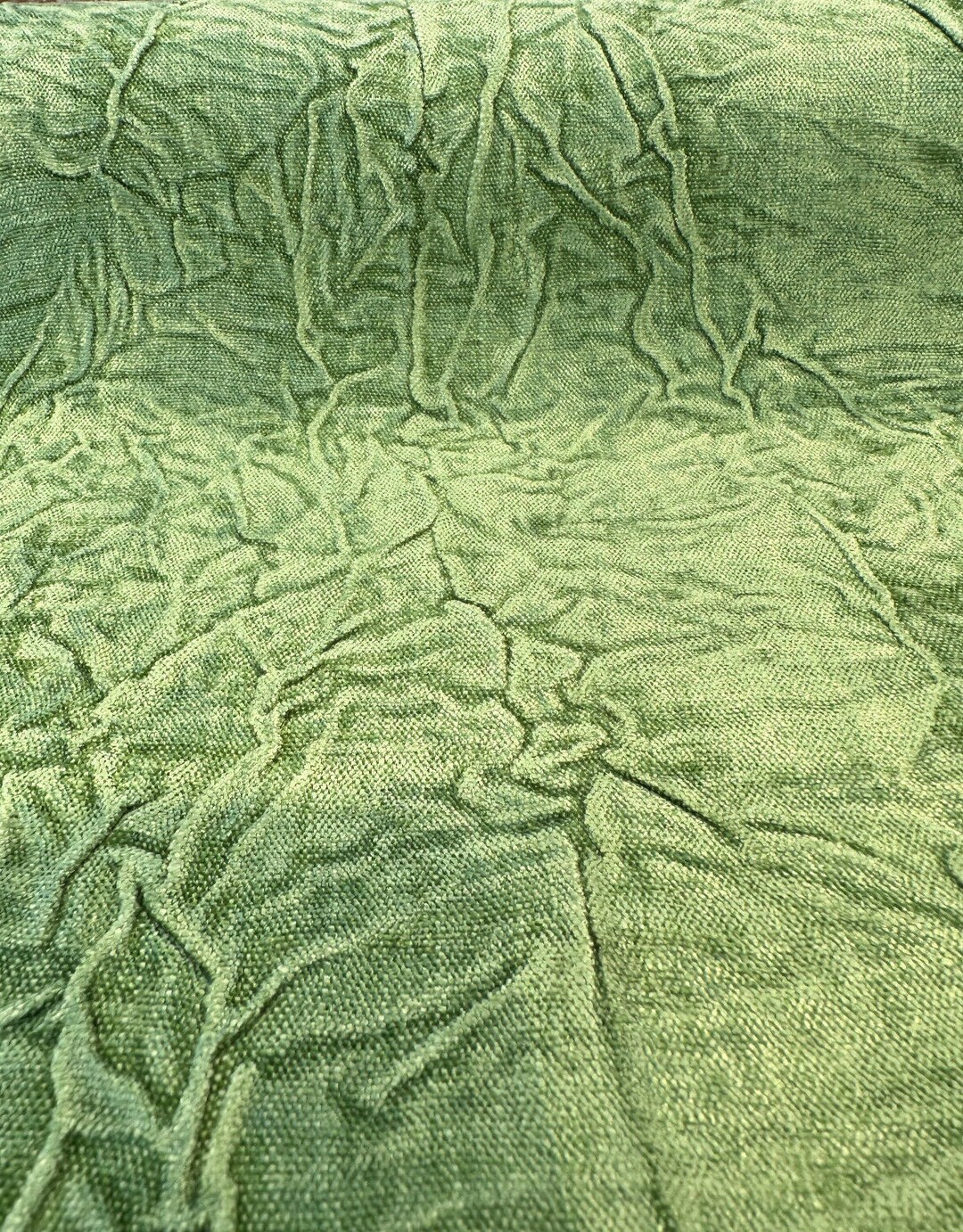Compressed Green Avocado Crushed Pleated Upholstery 46 Fabric by the ...