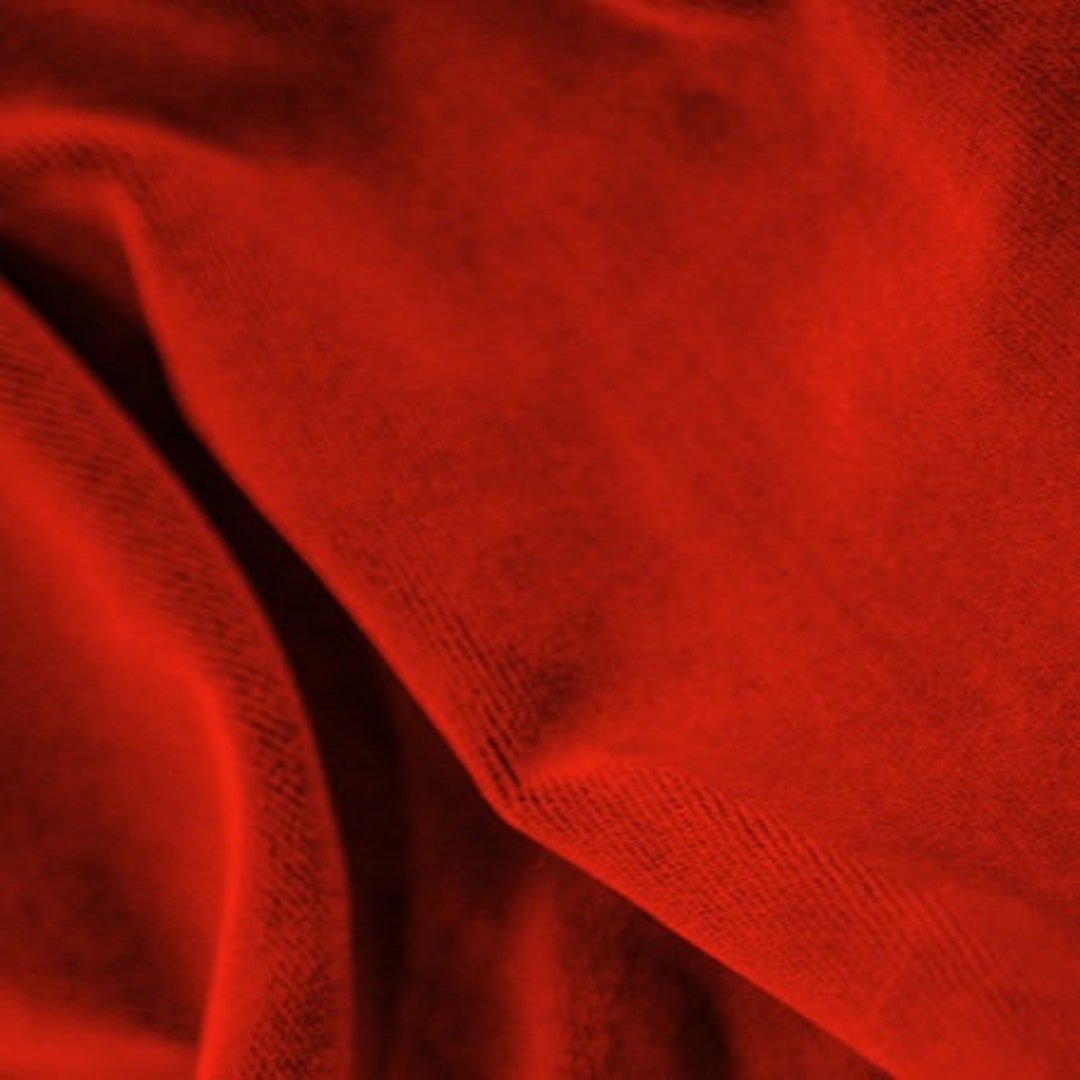 Charisma Velvet Velour Cherry Red Ifr 25 Oz Drapery Fabric by the Yard ...