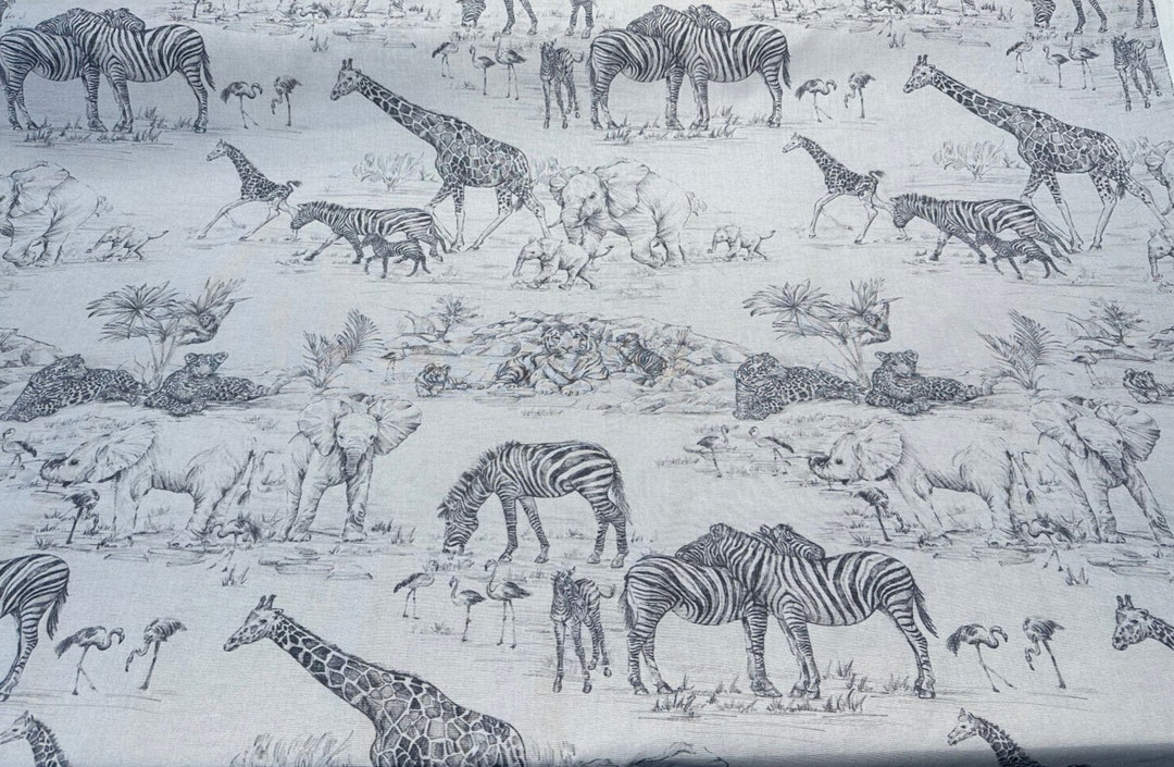 Covington Jungle Love Graphite Drapery Upholstery Fabric by the Yard - Etsy