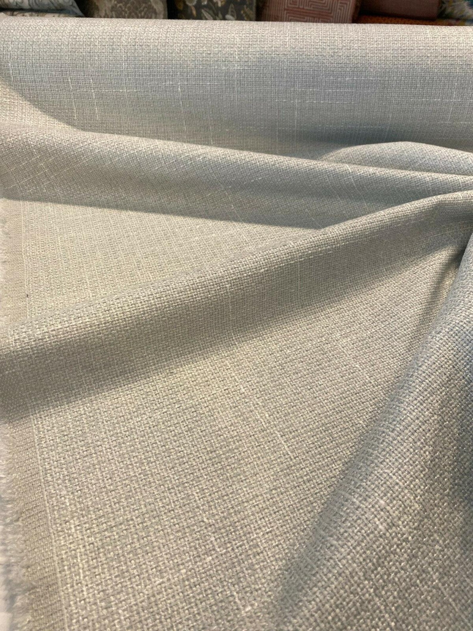 Chenille Upholstery Sky Light Blue Tweed Barrow Fabric by the - Etsy