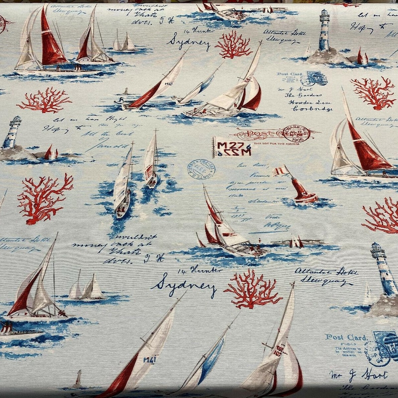 Sailboat Fabric - Etsy
