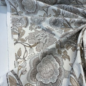 Richloom Floral Jacobean Vintage Stone Drapery Upholstery Fabric by the Yard - Etsy