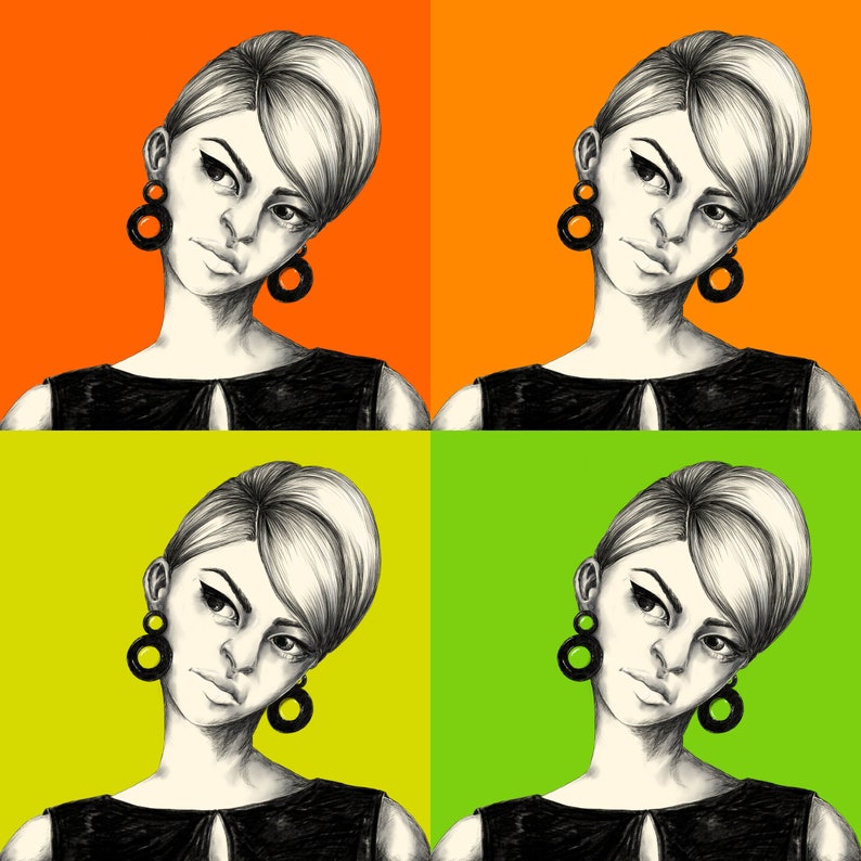 Mod Girls Poster - Beehive - Etsy