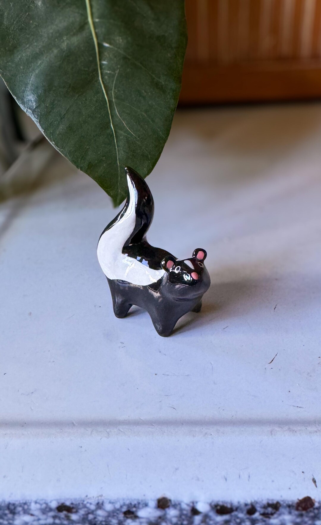 Ceramic Skunk Figurine. - Etsy